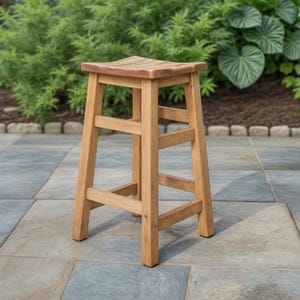Wood Bar Stool Plan: Beginner-friendly Build (PDF Download) - Etsy