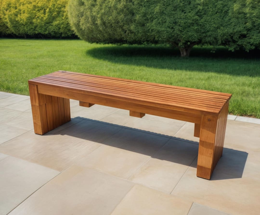 DIY Bench Build Plan, Outdoor Bench Plan, Patio Furniture, Simple Bench ...