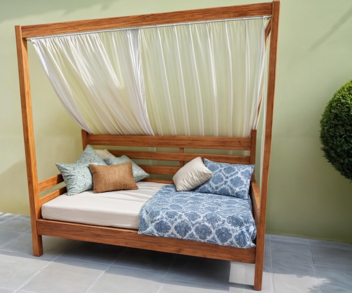 DIY Canopy Daybed Plan: Modern Outdoor Sofa Bed (PDF Download) - Etsy
