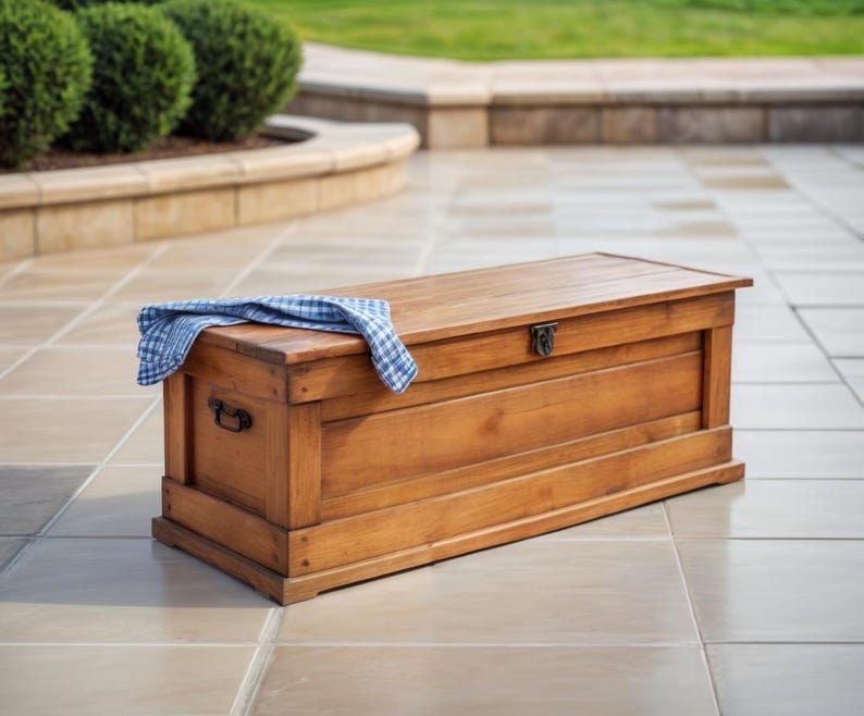 Rustic Wooden Storage Chest Bench DIY Plan (digital Download): Beginner ...