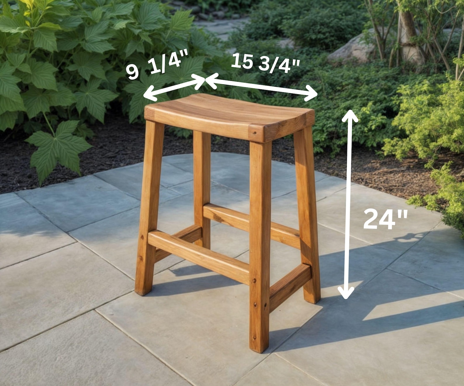 DIY Wooden Bar Stool Plans: 24-inch Outdoor Seating (PDF Download) - Etsy