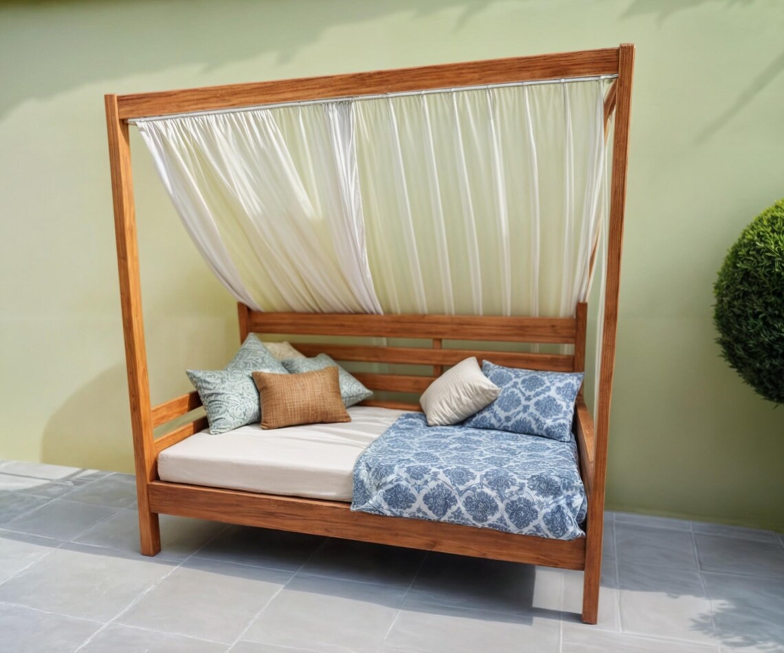 DIY Canopy Daybed Plan: Modern Outdoor Sofa Bed (PDF Download) - Etsy