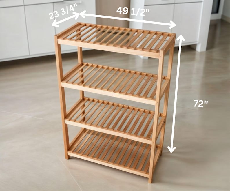 DIY 4-tier Wooden Storage Shelves Build Plans (digital Download) - Etsy