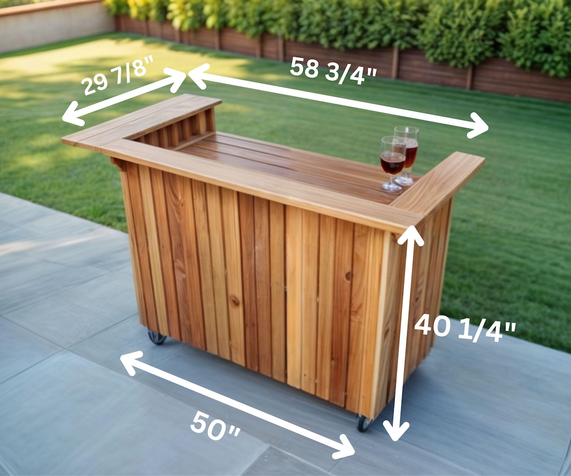 DIY Outdoor Bar Table Plans: Modern Farmhouse Style (PDF Download) - Etsy
