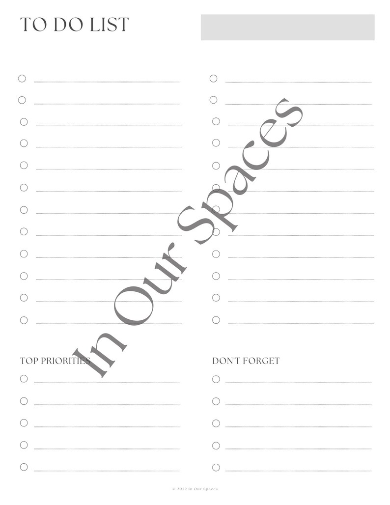 Simple to Do List Printable - Etsy