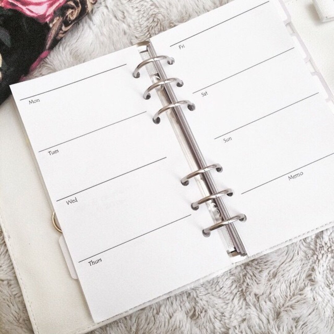 Digital Download - Minimal Undated Weekly Personal Size Planner ...