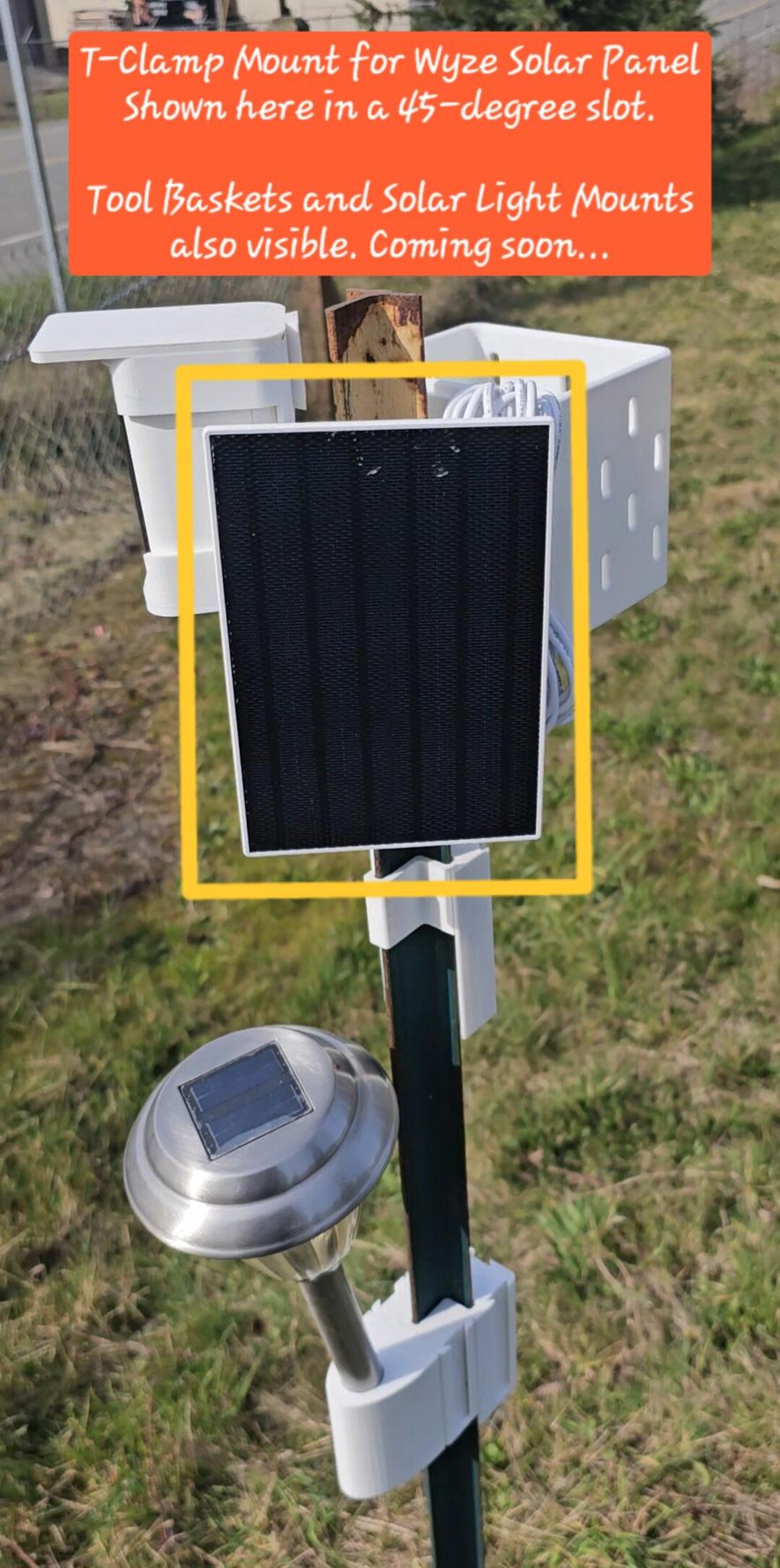 Wyze Solar Panel T-post Mount: Tool-free Farm & Garden Clamp - Etsy