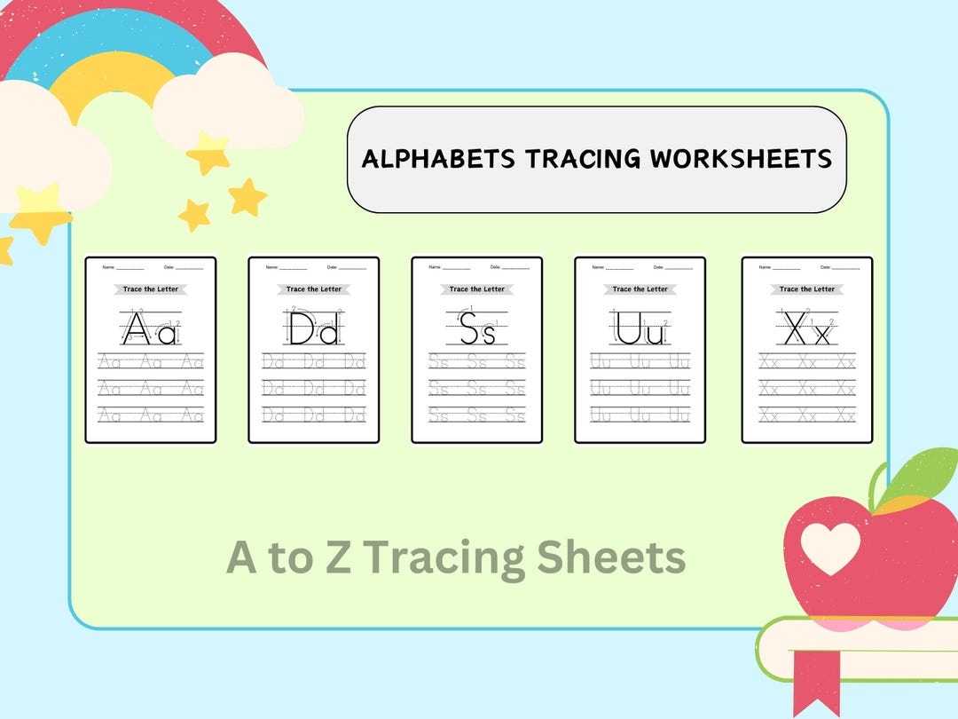 Alphabet Learning Preschool Worksheets Early Learning Alphabet Tracing ...