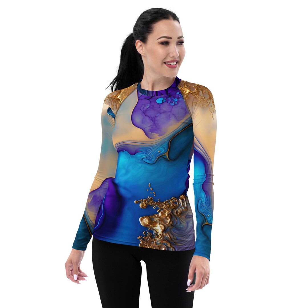 Midnight Gold Rash Guard - Etsy