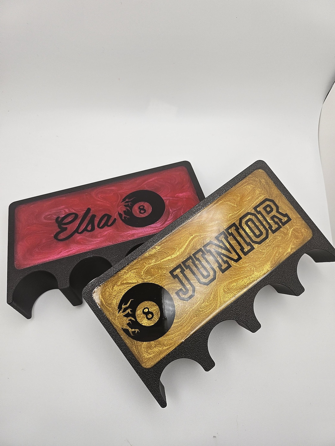 Custom Pool Cue Holder Billards Weighted Antislip Custom Inlay - Etsy