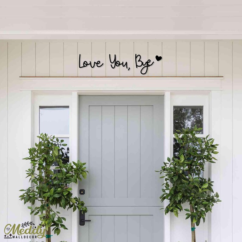 Love You Bye Minimalist Wall Art Wooden Wall Art Bye Love You Wooden ...