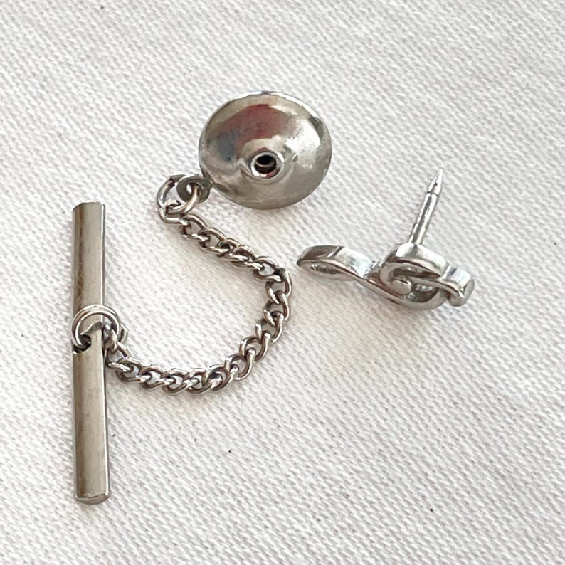 Swank Vintage Small Musical Note Tie Tack, Silver Tone Cleft Note Tie ...