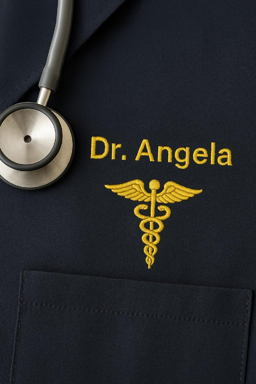 Heartbeat Stethoscope Embroidery Design: Medical Logo (PES DST ...