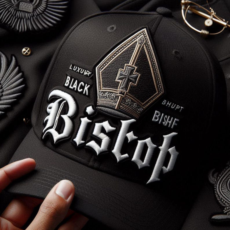 Black Bishop 3D PUFF Embroidery Font/ 3D Puff Embroidery/black Bishop ...