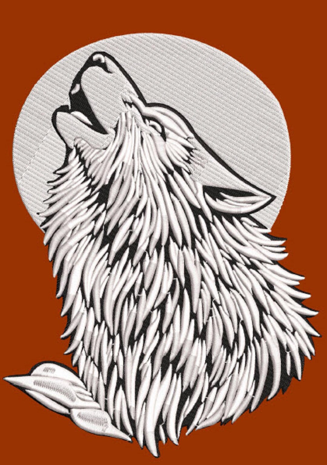 Howling Wolf Machine Embroidery Designs/howling Wolf Embroidery Design ...