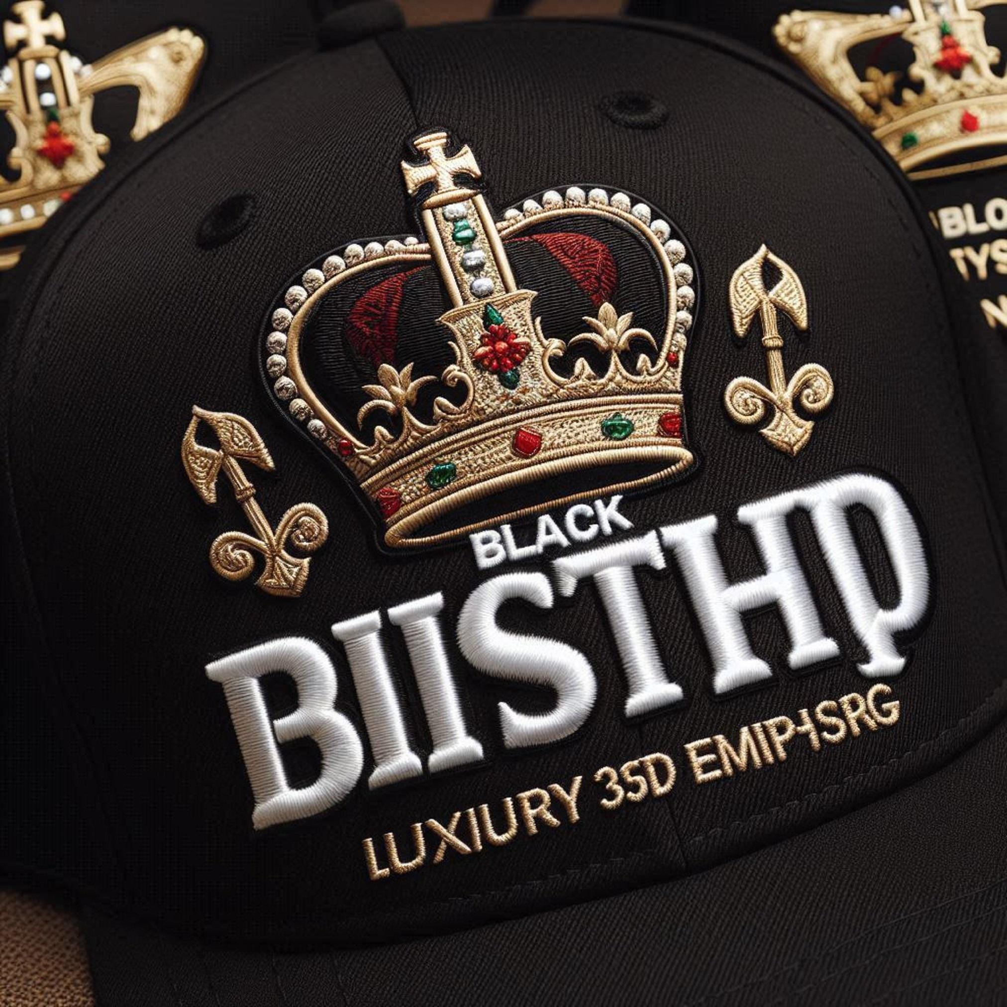 Black Bishop 3D PUFF Embroidery Font/ 3D Puff Embroidery/black Bishop ...