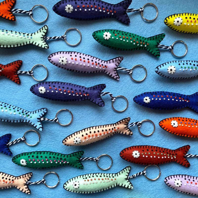 Felt Keyrings - Etsy UK