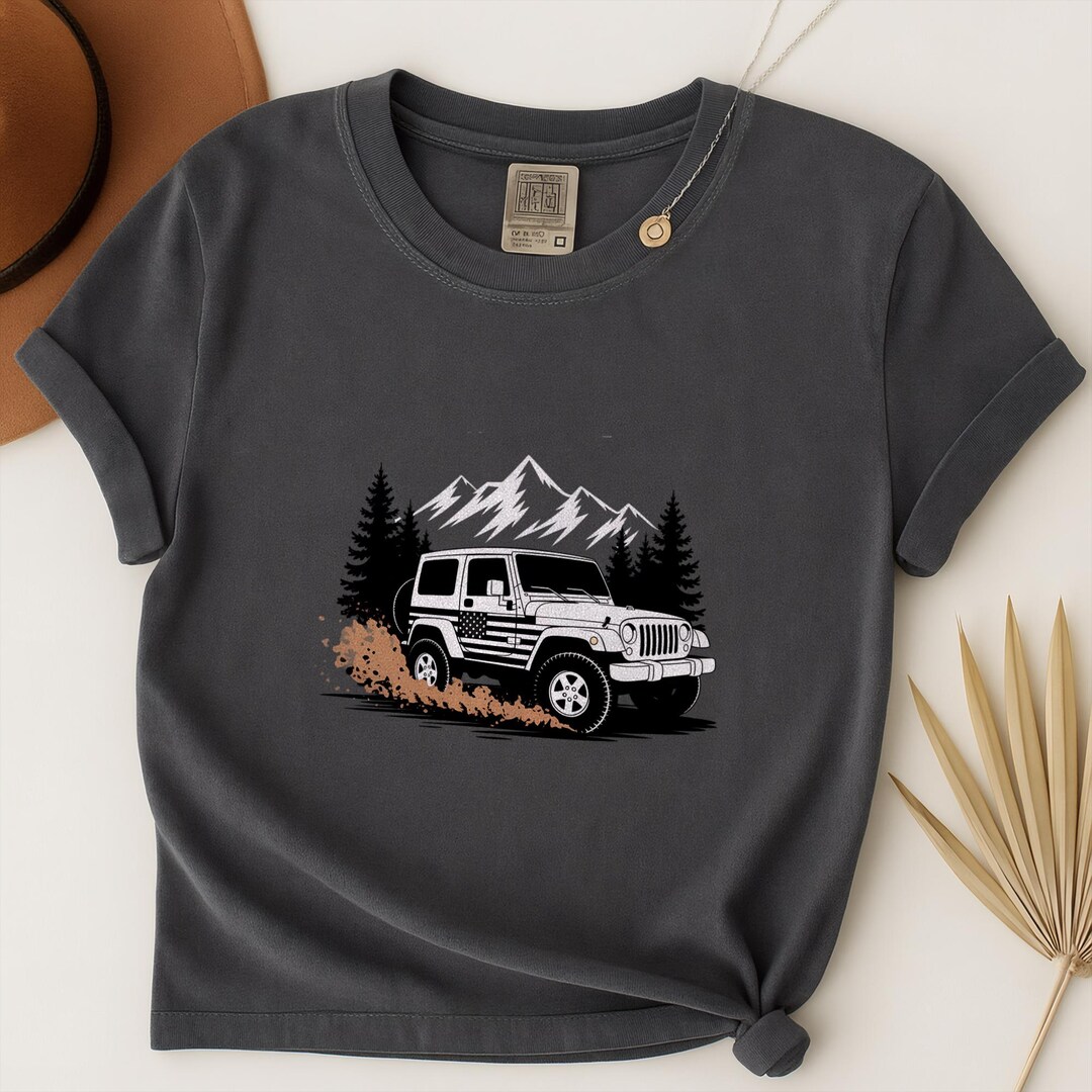American Offroad 4WD T-shirt, USA Flag Offroad Tee, Patriotic Adventure ...