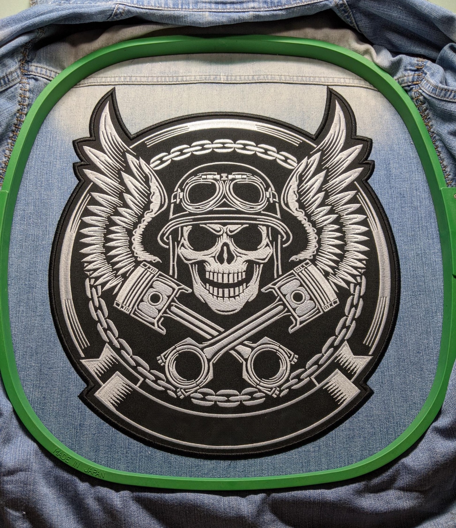 Skull Wings Biker Patch Embroidery Design Back Patches for Biker ...
