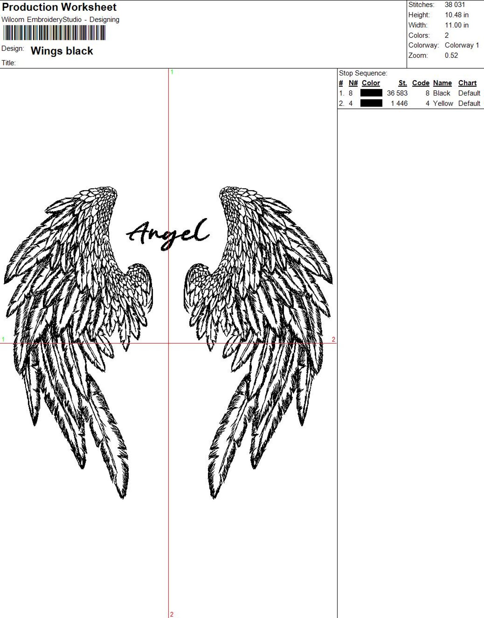 Angel Wings Machine Embroidery Design – Unique Elegant Wings Pattern ...