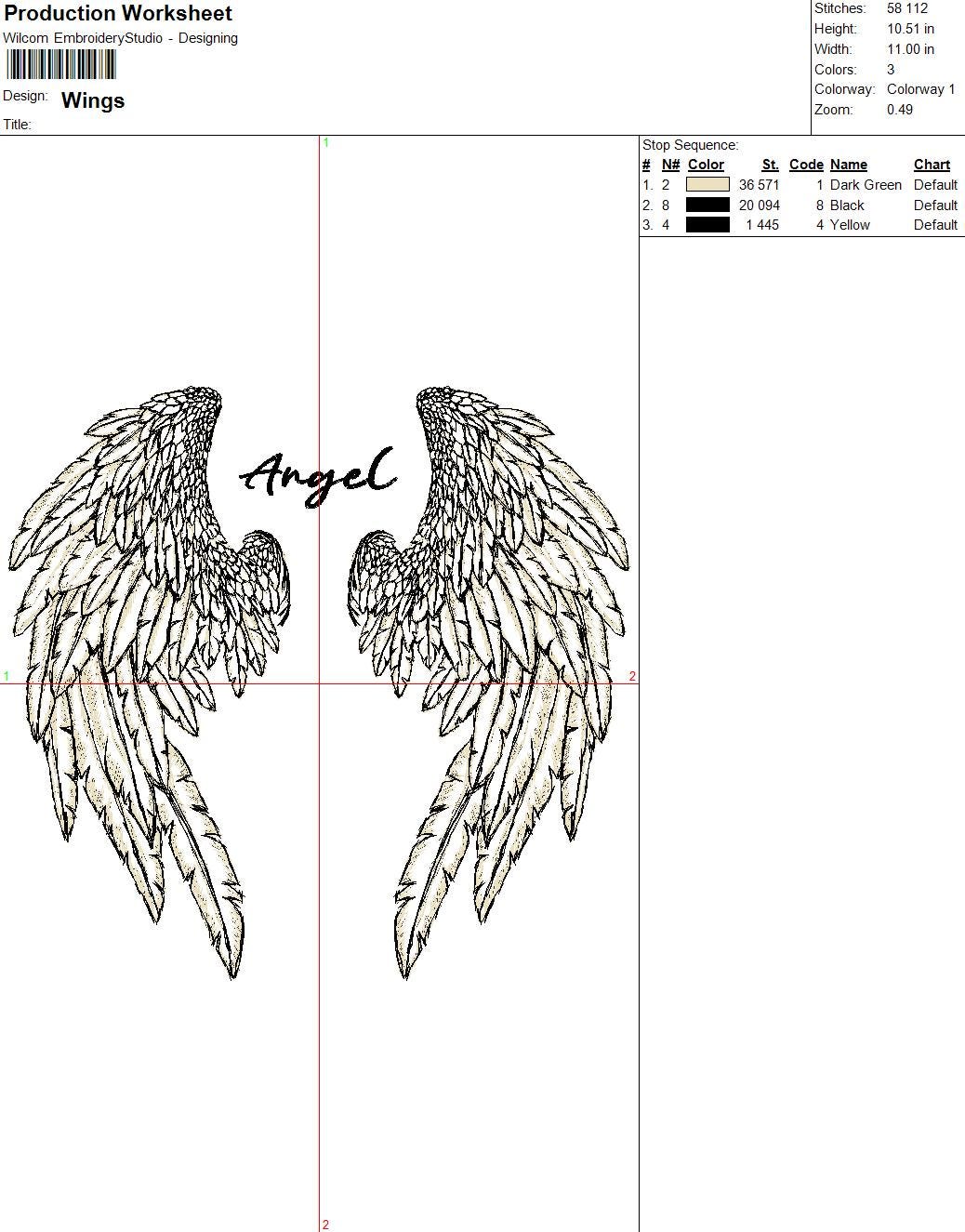 Angel Wings Machine Embroidery Design – Unique Elegant Wings Pattern ...