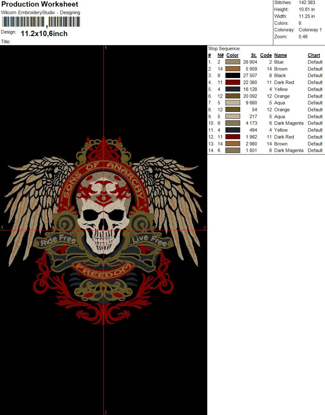 Skull Wings Biker Patch Embroidery Design: Custom Text (digital ...