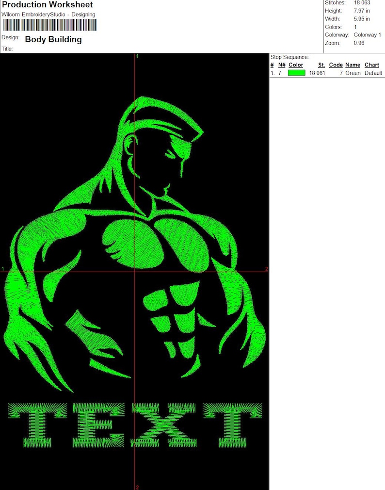 Bodybuilder Embroidery Design – Gym Logo Line Art – Custom Text Fitness Patch Strong Bodybuilder ...