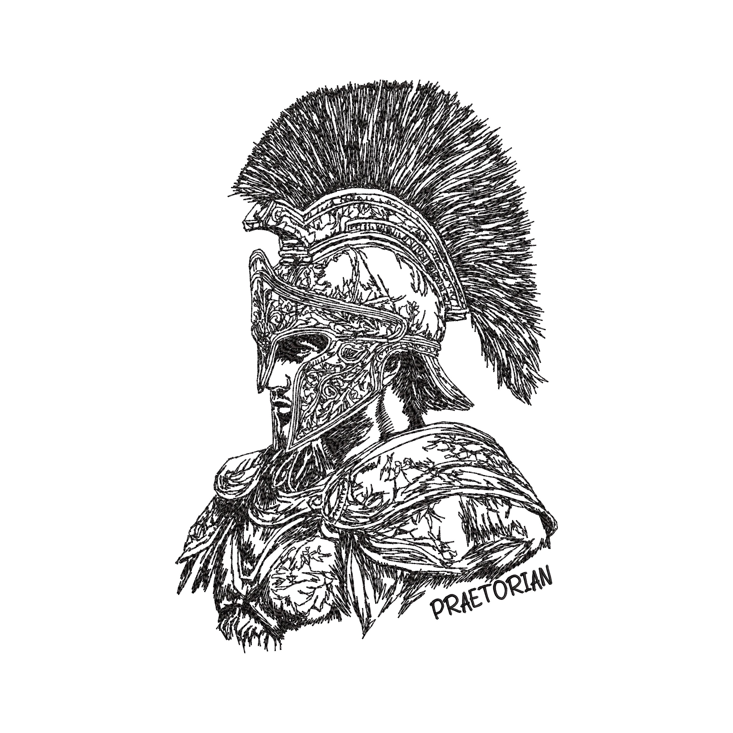 Praetorian Roman Warrior Embroidery Design - Warrior Gladiator Unique ...