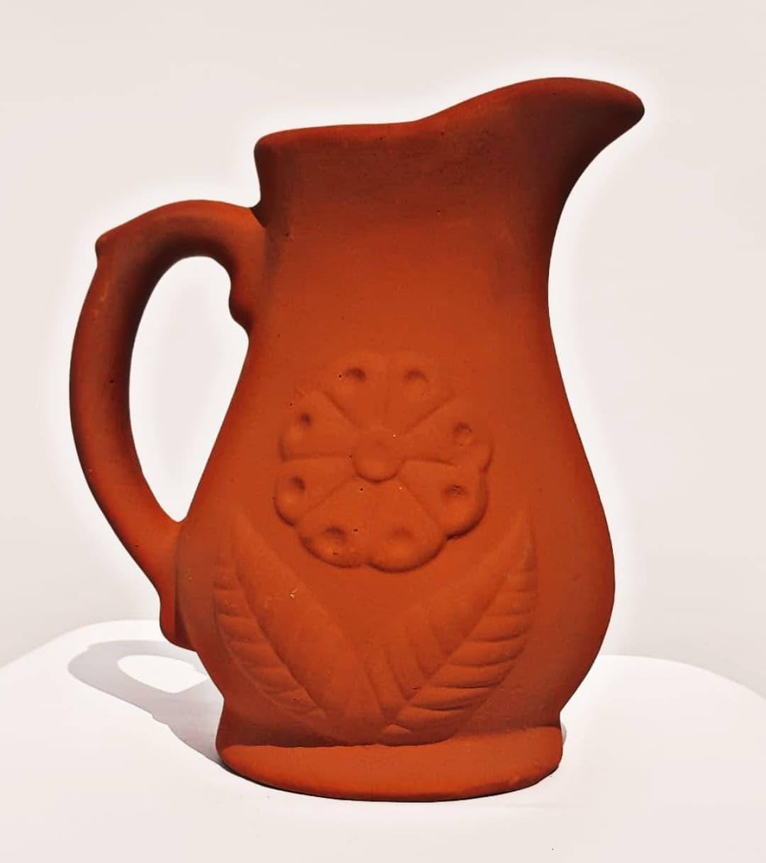 2 Litre Pakistani Terracotta Water Pitcher, Natural Clay Cooling Jug ...