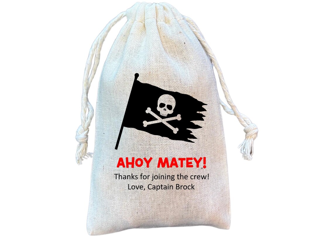 Pirate Themed Party Favor Bags, Pirate Loot Gift and Goodie Bags for ...