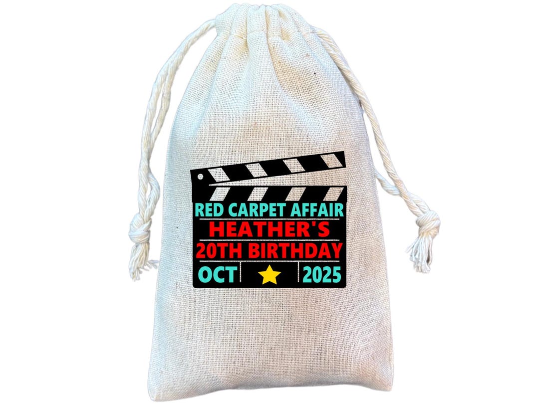 Personalized Cinema Party Favor Bags: Movie Night Gift Bags - Etsy