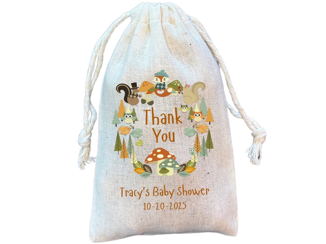 Woodland Animal Party Favor Bags, Enchanted Forest Gift and Goodie Bags ...