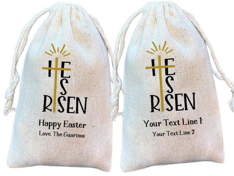 He is Risen Christian Easter Gift and Favor Bags for Candy, Treats and ...