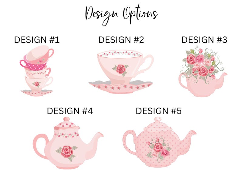 Personalized Tea Party Favor Bags: Pink Teapot Mini Tote - Etsy
