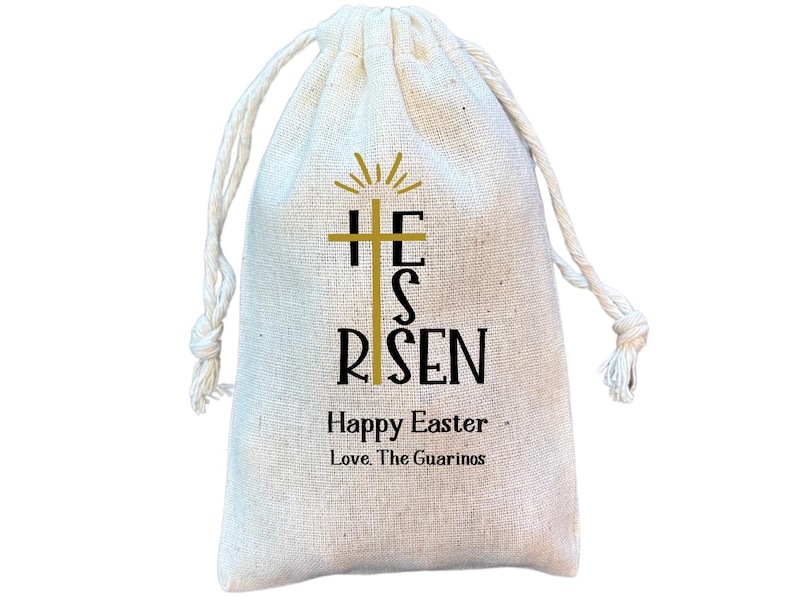 He is Risen Christian Easter Gift and Favor Bags for Candy, Treats and Easter Egg Hunts (item ...