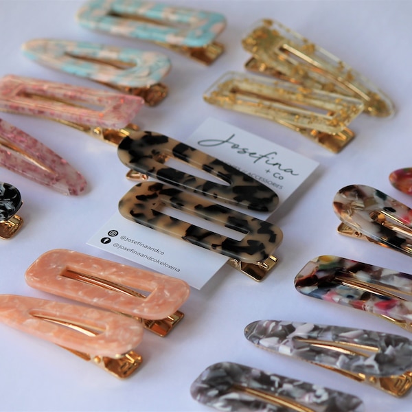 Acrylic Hair Clips - Etsy