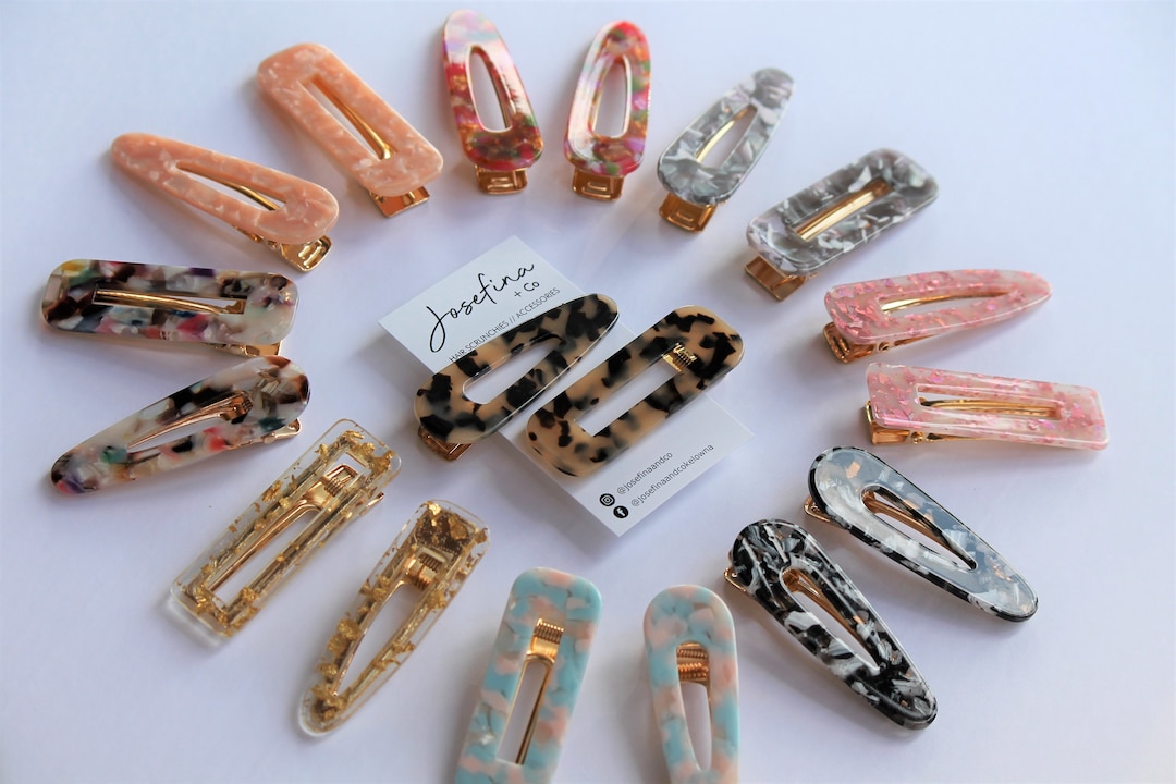 Teardrop Acrylic Hair Clip | Statement Barrette - Etsy
