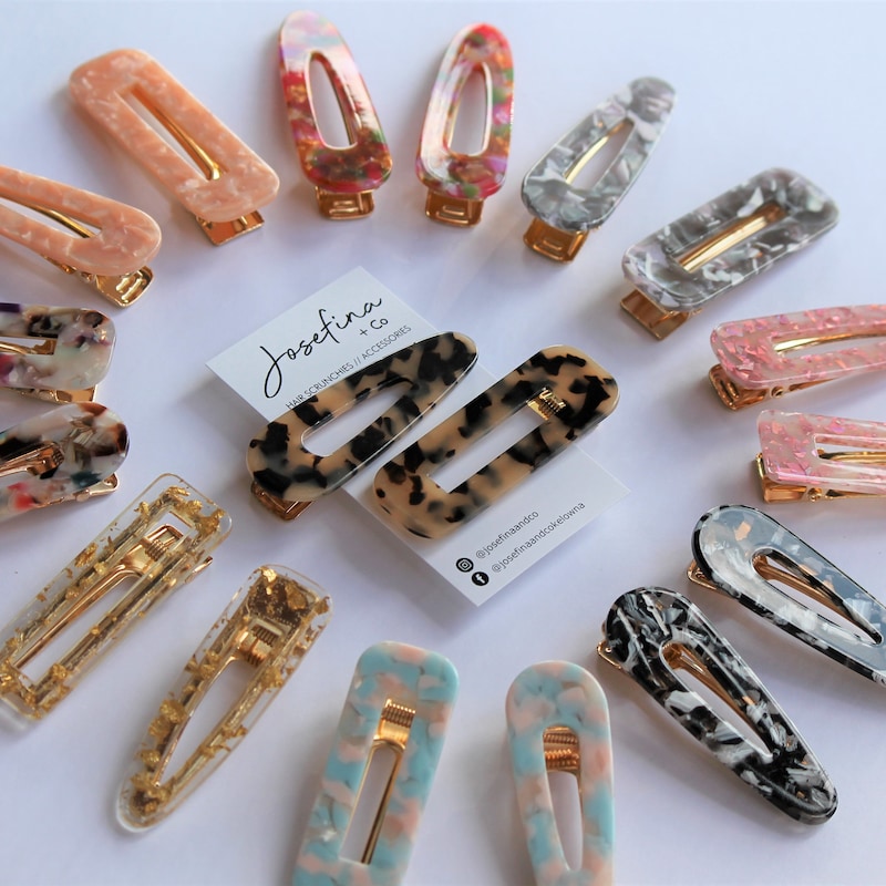 Acrylic Hair Clips - Etsy