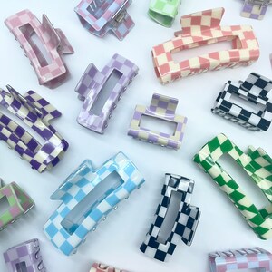 Checkered MOD XL Hair Claw | Checker Clip | Gingham | Check | Hair ...