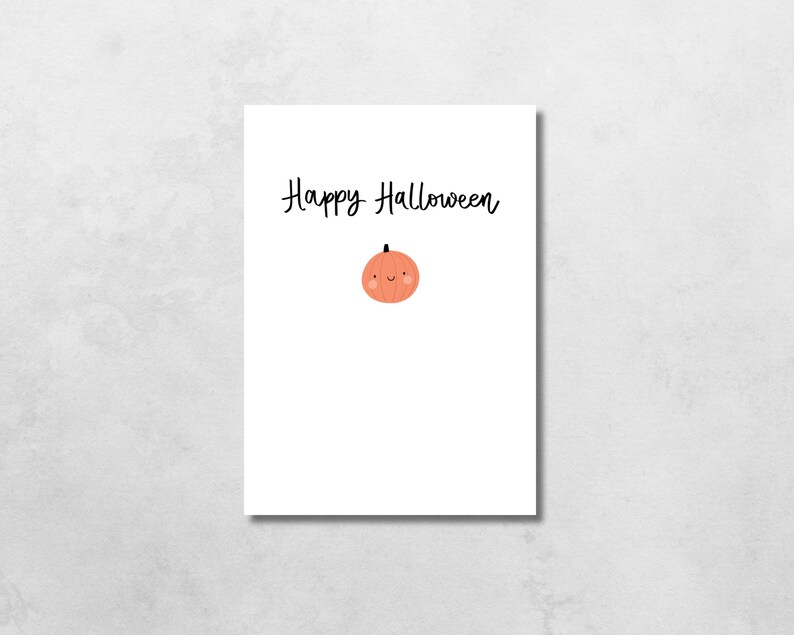 Printable Halloween Card, Printable Card for Halloween, Pumpkin ...