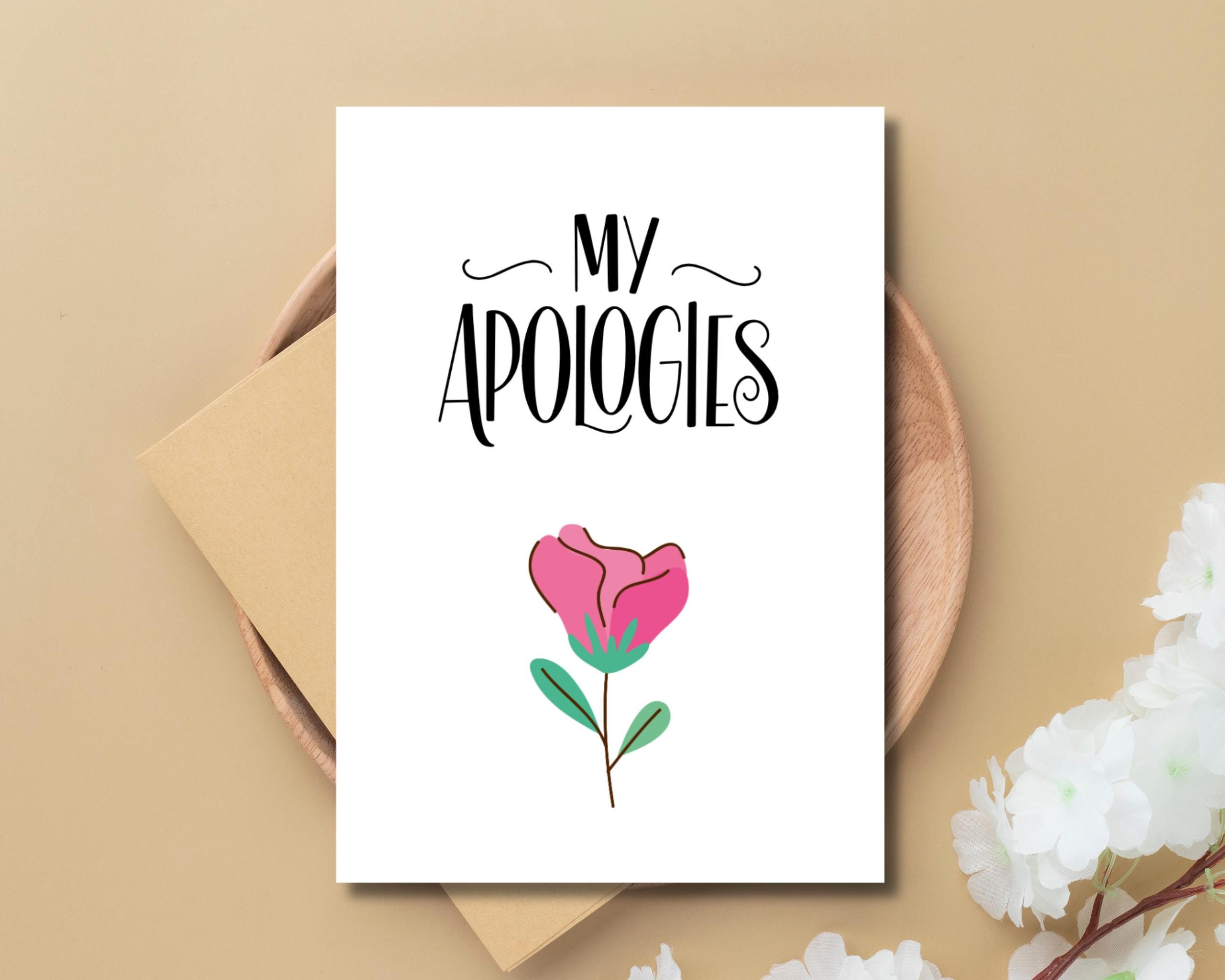 Apology Card | PRINTABLE 5x7 (PDF Download) - Etsy