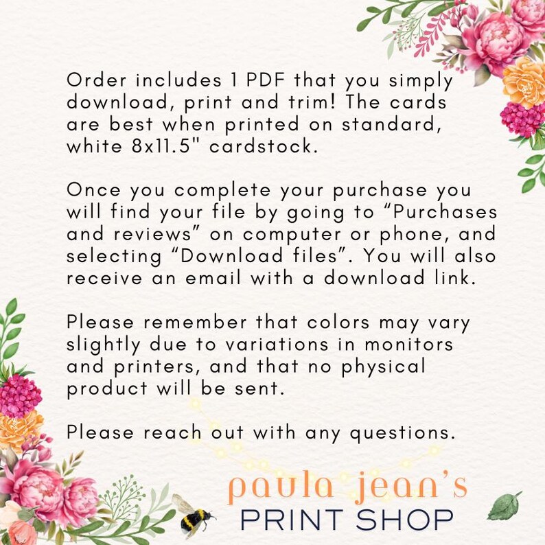 Printable Apology Card: My Apologies With Pink Flower (PDF Download 5x7 ...