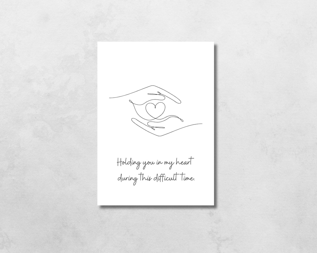 Printable Sympathy Card: Simple Sketch Design (PDF Download 5x7in) - Etsy