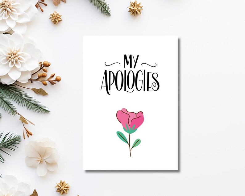 Apology Card | PRINTABLE 5x7 (PDF Download) - Etsy