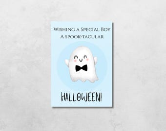 Printable Halloween Card, Printable Card for Halloween, Ghost Halloween ...