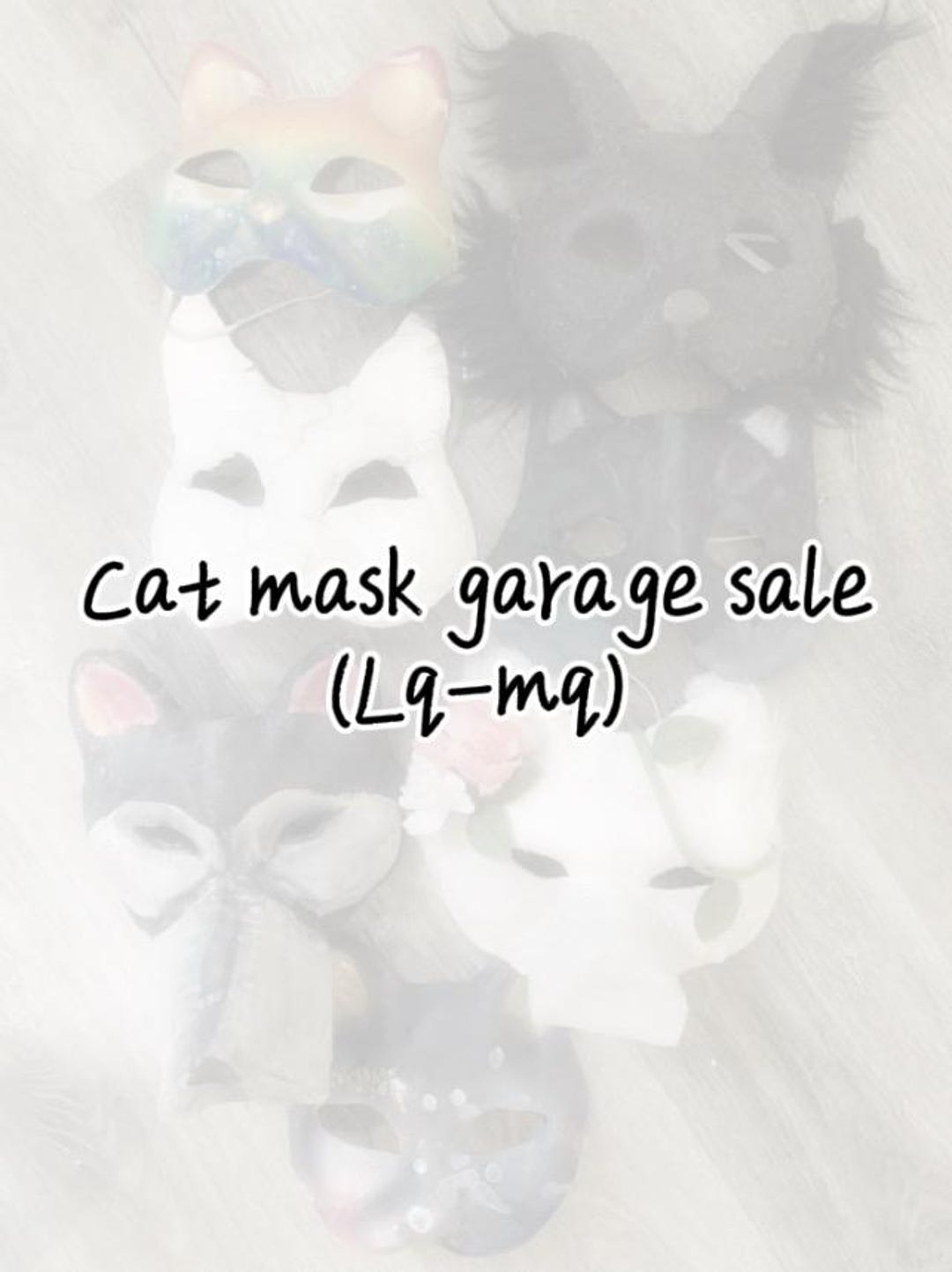 Cat Mask Garage Sale! - (lq-mq) - Etsy