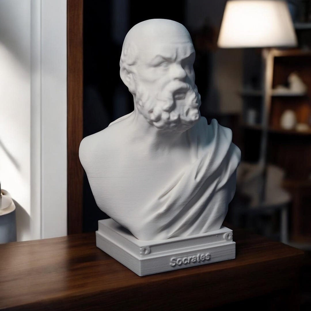 Socrates Bust Statue | 3D Printed PLA Figurine | Greek Philosopher ...
