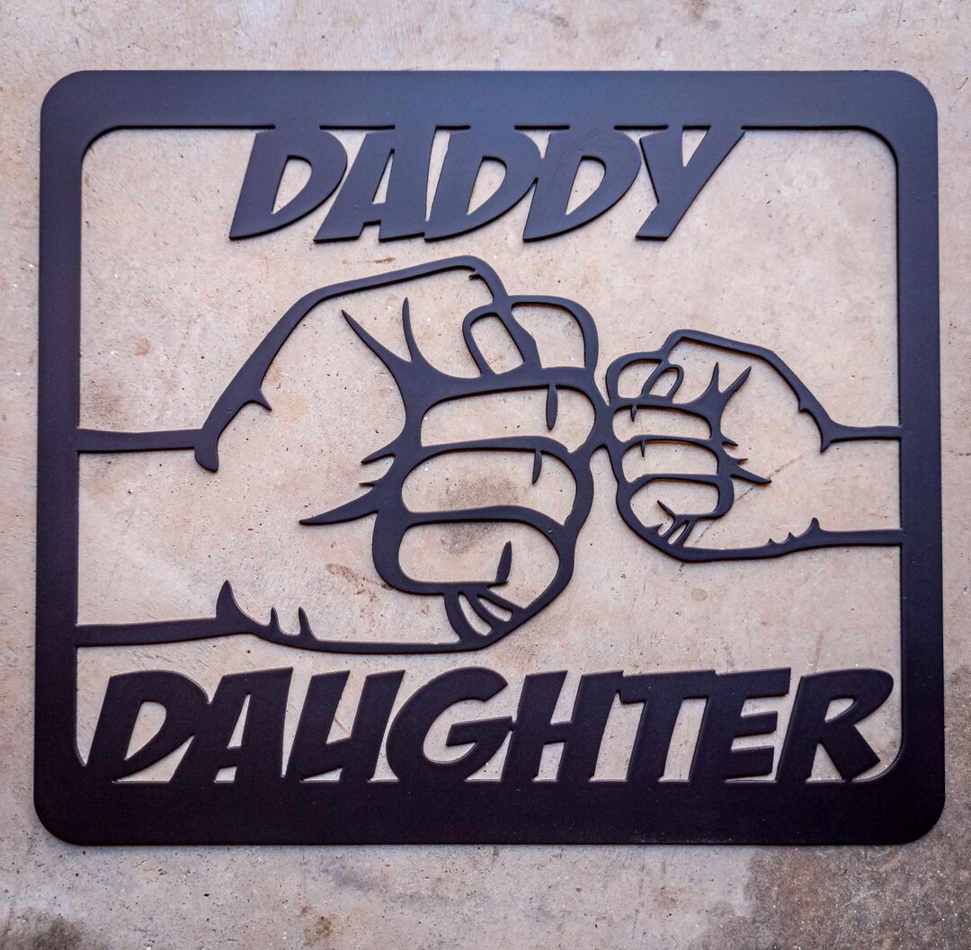 Daddy Daughter Metal Sign - Shiny Home Co - Father- Custom Metal Art ...