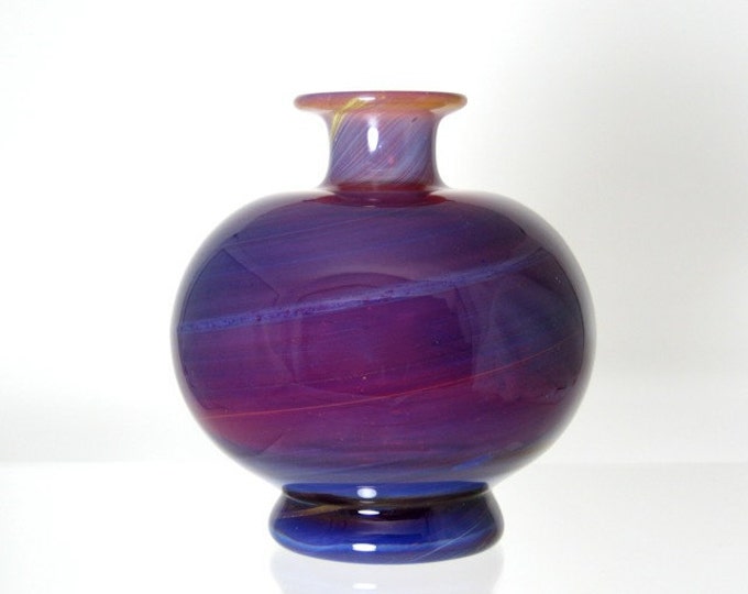 Raspberry Bud Vase Hand Blown Glass - Etsy