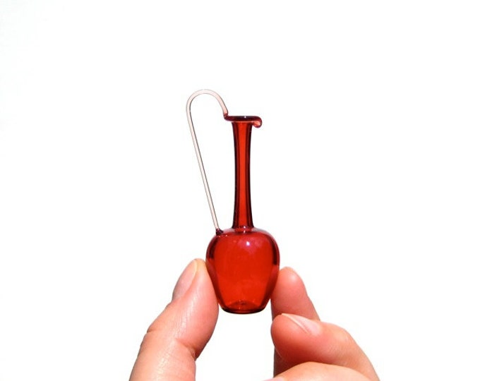 Miniature Pitcher in Ruby Red Hand Blown Glass Tiny - Etsy